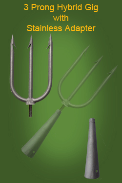 Flounder Gigging and Frog Gigging Equipment - Stainless Adapter and Gig ...